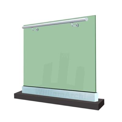 中国 Aluminium u profile brushed aluminum u channel glazed balustrade 販売のため