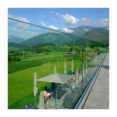 中国 Brushed aluminum u channel decking glass balustrade roof railing systems 販売のため