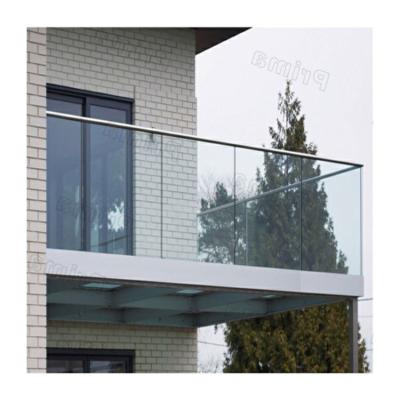Cina Aluminium u channel price steel railing with glass black balcony railing in vendita
