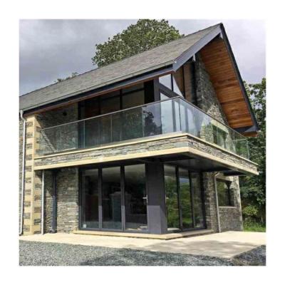 Cina U channel for vinyl fence glass parapet design fence for balcony railing in vendita