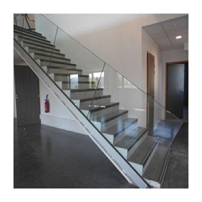 Cina Aluminum glazing channel glass balustrade internal stairs outdoor stair banister in vendita