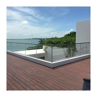 Cina Base shoe glass railing for stairwell and terrace WilliamArchi modern stair railing balcone in vetro in vendita