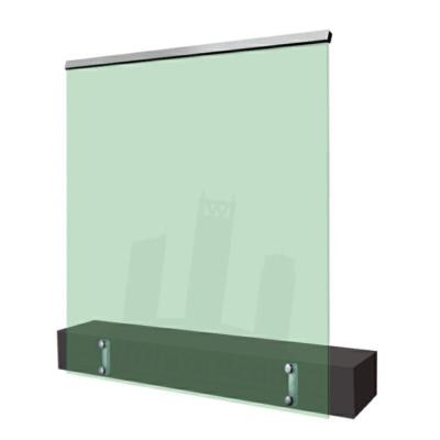 China 12mm SGCC standard tempered clear glass of outdoor standoff frame less tempered glass balcony railing Te koop