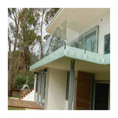 Cina Top Sales Stainless Steel Standoffs With Screw Glass Deck Railing Staircase Round Dia 42.4mm Patch Fittings Glass Balust in vendita