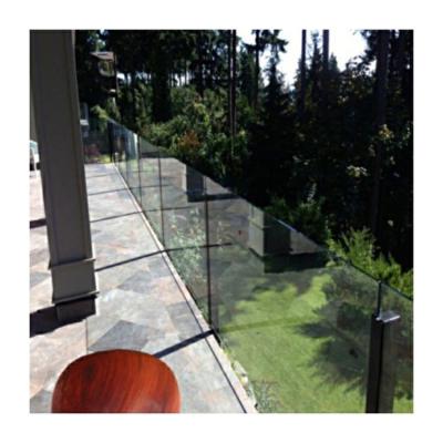 Cina Blue tinted glass railing for front porch steps railing fittings in vendita