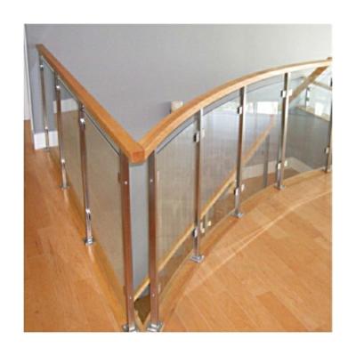 Cina Anti slip glass railings stainless steel patio railings wood and glass fence in vendita