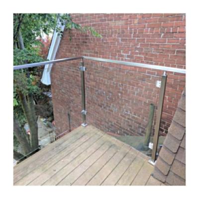 中国 Low iron glass handrail picket fence porch railing outdoor glass railing system 販売のため
