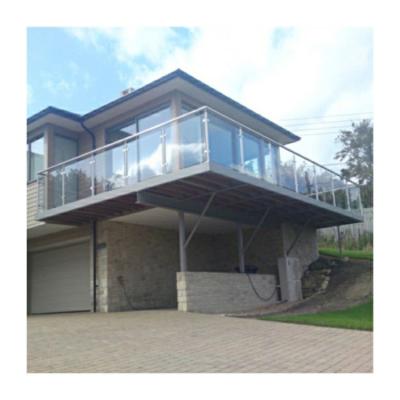 中国 CE EN 12150 glass fence horizontal front porch railing aluminium balcony railing 販売のため