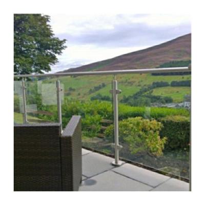 Китай Anti slip glass balustrades easy to install deck railing tempered glass deck railing price продается