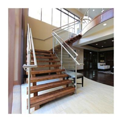 Китай Float glass railing stainless post railing for stairs interior glass balustrade продается
