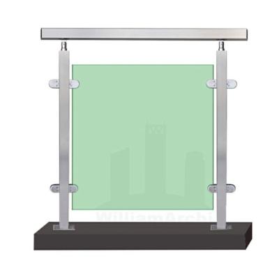 Cina Glass balustrade design railing outdoor glass fence panels in vendita