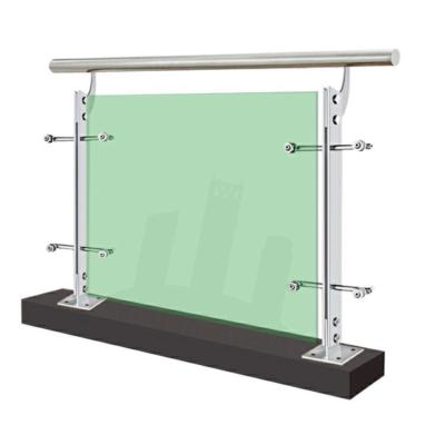 Cina Outdoor porch glass balustrade systems railing fence supplies in vendita