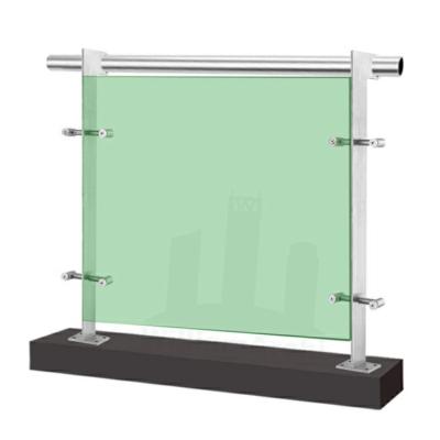 Cina Steel and glass balustrade railing for sale cheap glass fencing in vendita