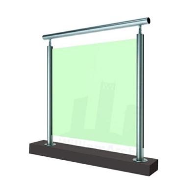 Cina Stainless SS and glass balustrade railing tempered glass fence in vendita