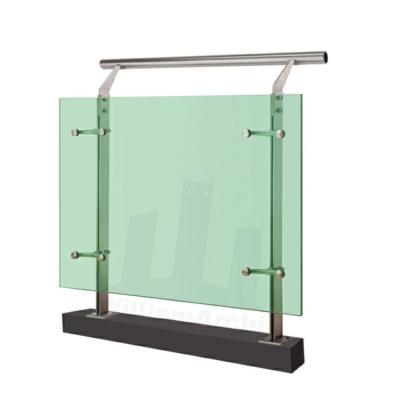 China Installing stainless steel glass balustrade railing on deck fencing Te koop
