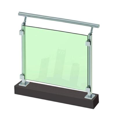 China Aluminium garden glass balustrade railing systems stainless steel spigots for glass fencing Te koop
