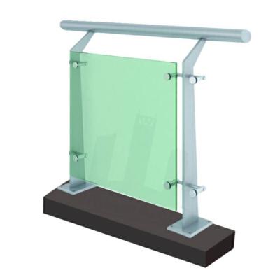 China Front porch glass balustrade posts railing fence installation Te koop