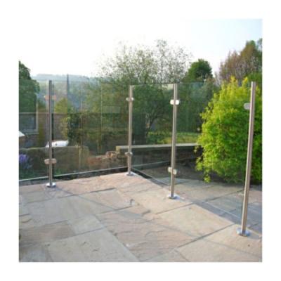 China EN12543 glass balustrade metal porch step handrails residential glass railing systems Te koop