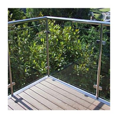 China Tinted glass handrail flat roof railing systems balustrade panels price Te koop