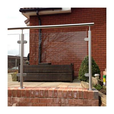 China Safety glass handrail front porch railing options exterior glass railing systems Te koop