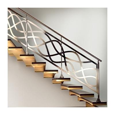 Cina Solid wood floating stairs glass railing wood stair floating stairs uk in vendita