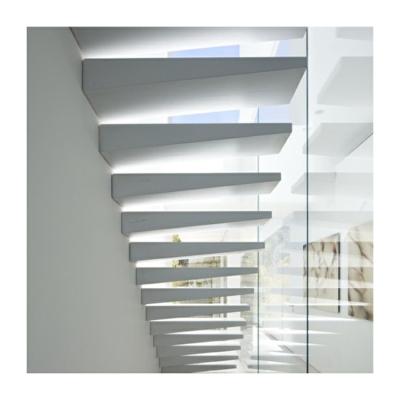 Cina Wood step floating staircase wood cantilevered stairs high standard floating staircases in vendita