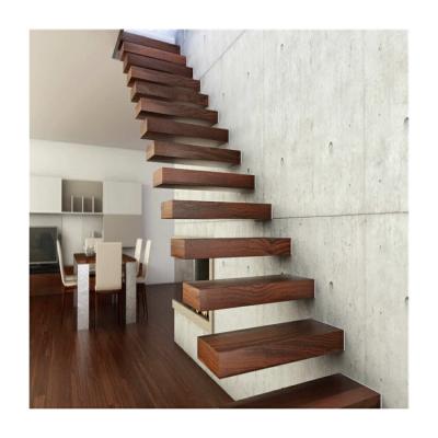 Cina Floating stair wood indoor wood staircase hot sale floating staircse in vendita