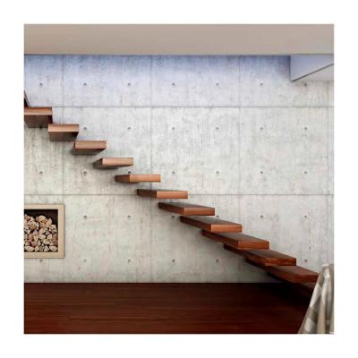Cina Residential wood floating stair wooden stair acacia floating staircase in vendita