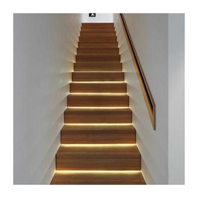 Cina Wood steps floating stair wanut wood stairs building floating staircase in vendita