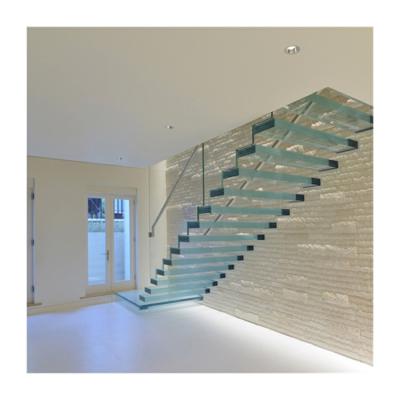 Китай Round staircase with glass balustrades floating glass frame stairway продается