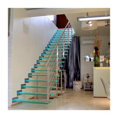 Китай Wire railing stair glass staircase fencing floating stairs glass railing продается