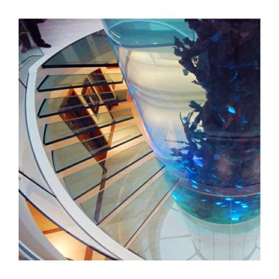 Cina Mini diy glass railing stairs glass suspension stairway in vendita