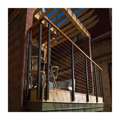 中国 Curved balcony railing stainless wire railing system putting up barbed wire fence 販売のため