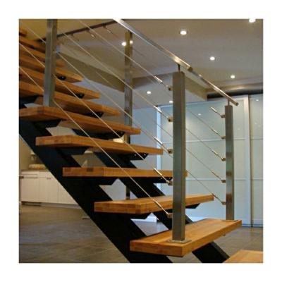 Cina Outdoor stair balustrade cable fence supplies green vinyl coated wire fencing in vendita