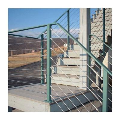 中国 Farmhouse front porch railing black cable deck railing insulated electric fence wire 販売のため