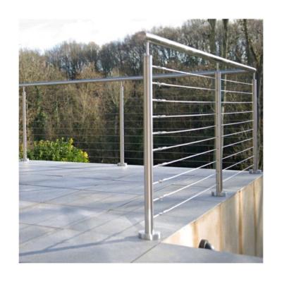 中国 Black front porch railing cable railing prices 3 board fence with wire 販売のため