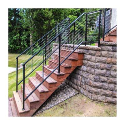 China Rod iron porch railing stainless steel cable railing for sale goat fence wire en venta