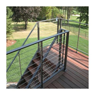 Cina Decorative porch railing deck railing with steel cable 6 ft welded wire fencing in vendita