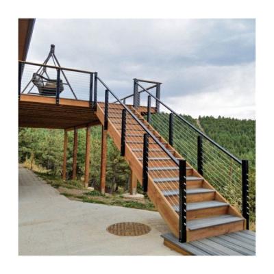 Cina White porch railing cable railing design wire fencing in vendita