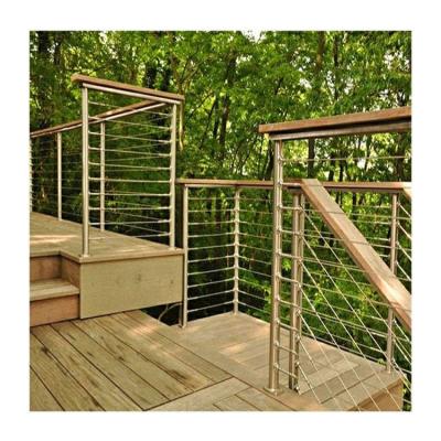 Cina Porch stair railing steel cable banister fence with wire in vendita