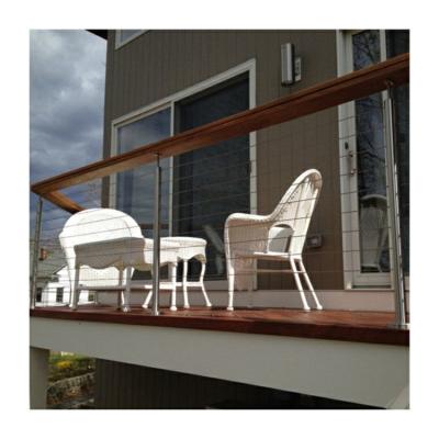 China Cost of porch railing steel and cable railing small wire fence panels en venta