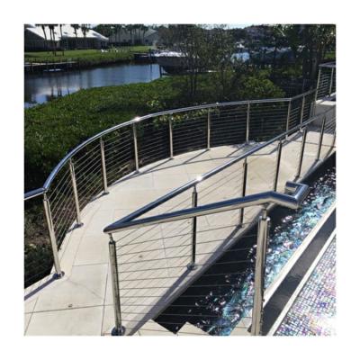 China Porch railing brackets cable fence systems vinyl wire fence en venta