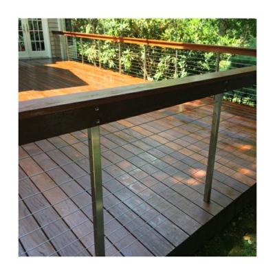 China Deck with railing wire rope cable railing tensioner 3 wire fence en venta