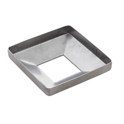 Cina Decoration Floor Post Tube Square 40 50Mm Handrail Base Plate Cover Stair Railing Pipe Base Cover in vendita