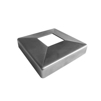 Cina Stainless Steel Stair Railing Square Seat Decorative Cover 316L Stainless Steel Base Cover Square in vendita