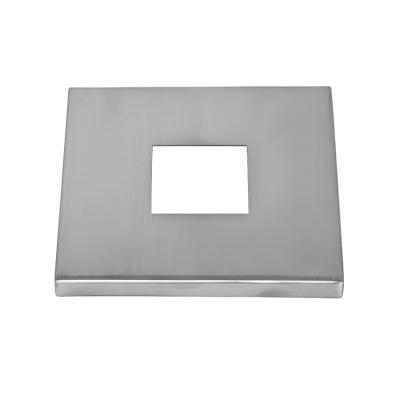 Cina Handrail Manufacturer Wholesale Square Stainless Steel Railing Post Flange Base Plate Cover in vendita