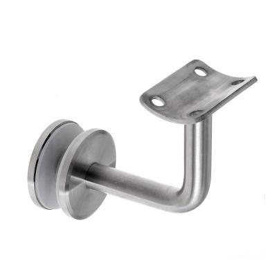Cina Custom Glass Railing Holder Hardware Handrail Bracket Vertical Stainless Steel Handrail Fittings in vendita