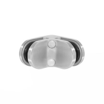 Cina Stainless Steel D Shape Glass Clamp Glass Fence Hardware Fittings Glass Railing Clamp in vendita