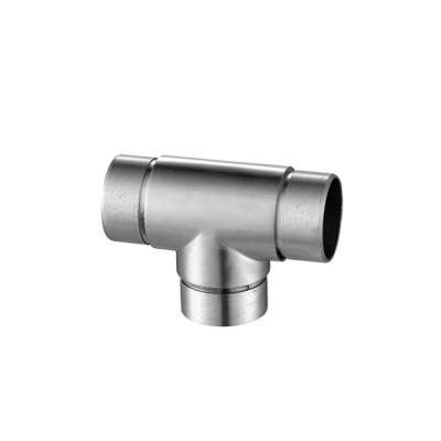 Cina Railing Handrail T Connector 3-Way 316 Stainless Steel Balustrade Handrail Pipe Connector in vendita