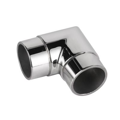 Cina Round Handrail Connector 90 Degree Handrail Corner Angle Elbow Railing Connector in vendita